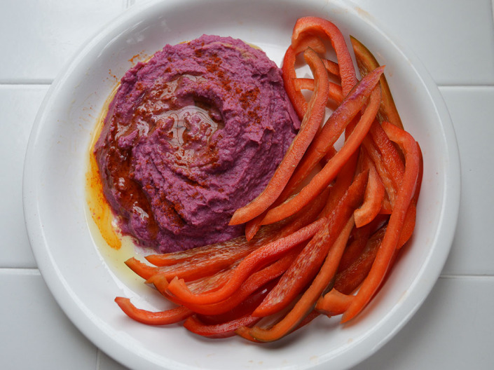 Purple Sweet Potato Hummus - The Veggie Fairy Team