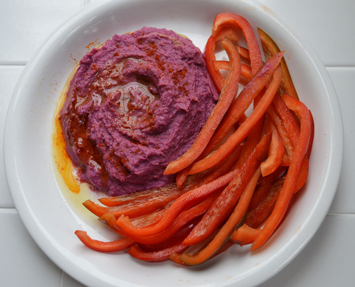 Purple Sweet Potato Hummus - The Veggie Fairy Team