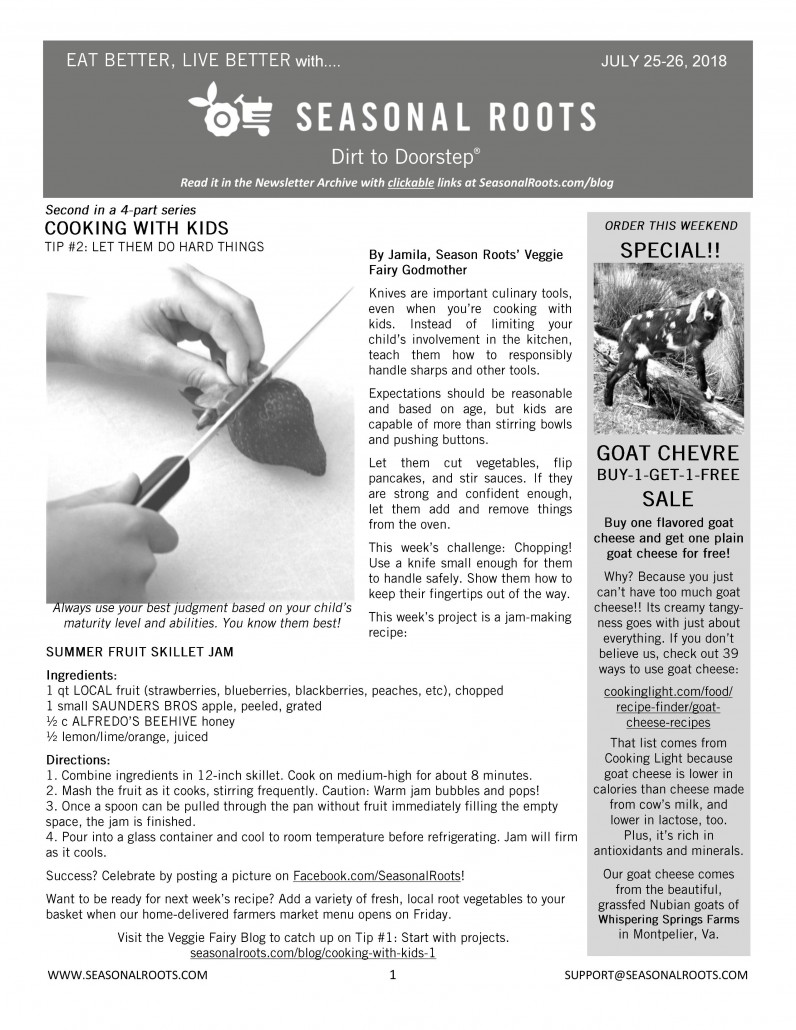 Cooking with kids Tip #2 - The Veggie Fairy Team