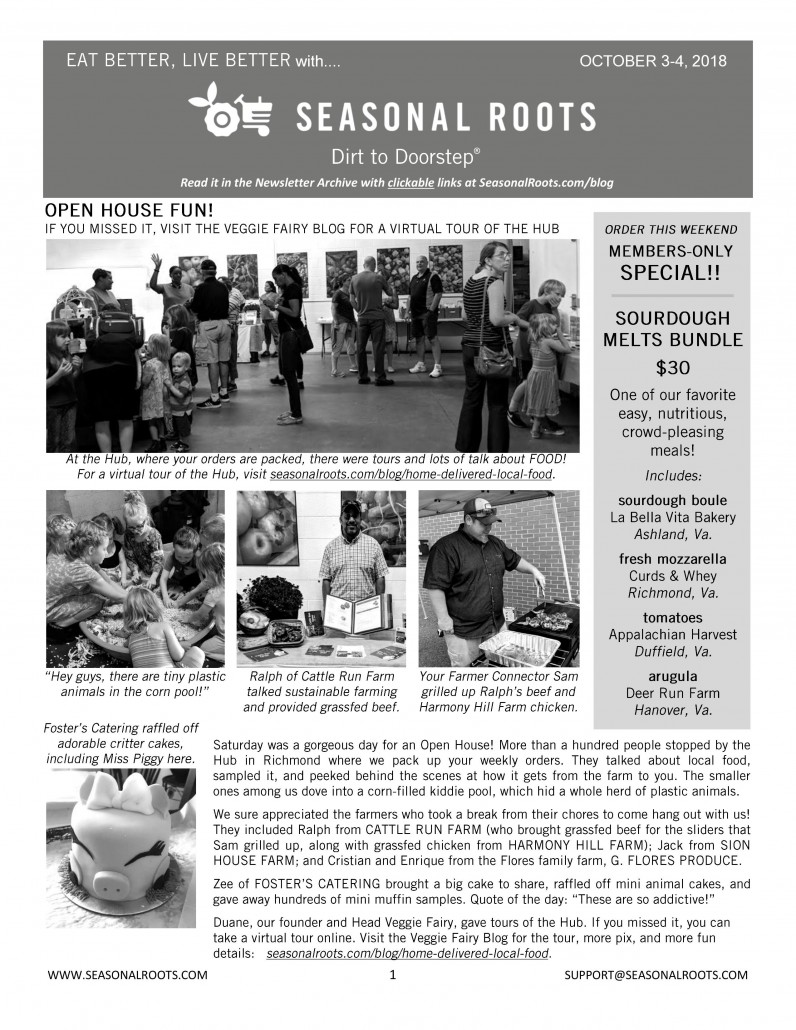 Open house for home delivered local food - The Veggie Fairy Team